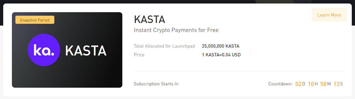 KASTA IEO на Bybit