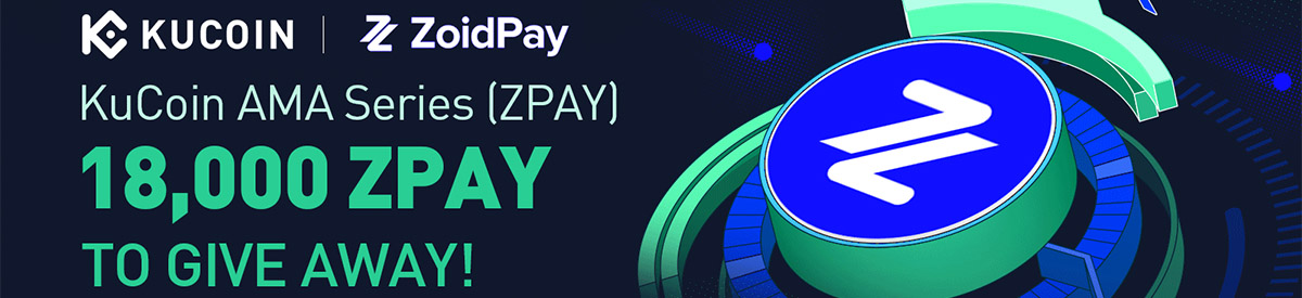 Аирдроп 90 ZPAY ($10) от Kucoin и ZoidPay
