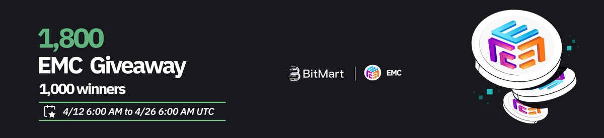 Аирдроп 1,8 EMC от BitMart и EMC Protocol