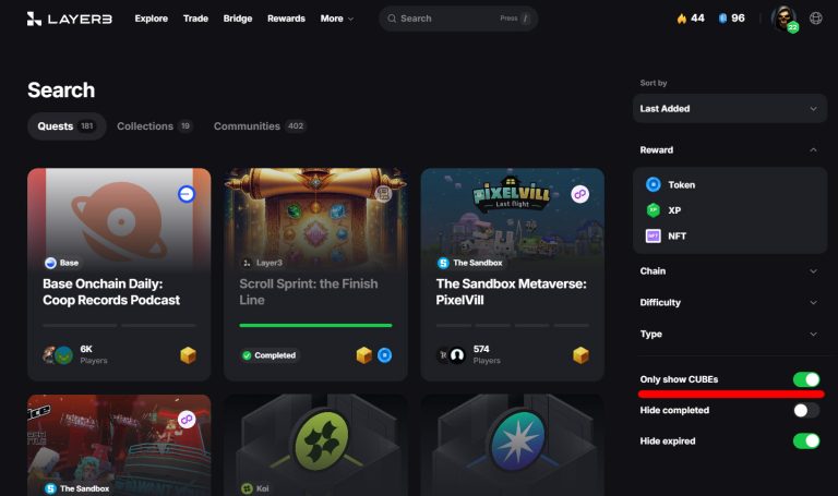 The Infinity CUBEs Campaign от Layer3 (розыгрыш $500000)